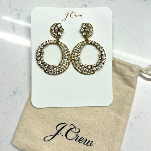 J. Crew | Jewelry | J Crew Large Bling Hoop Earrings | Poshmark